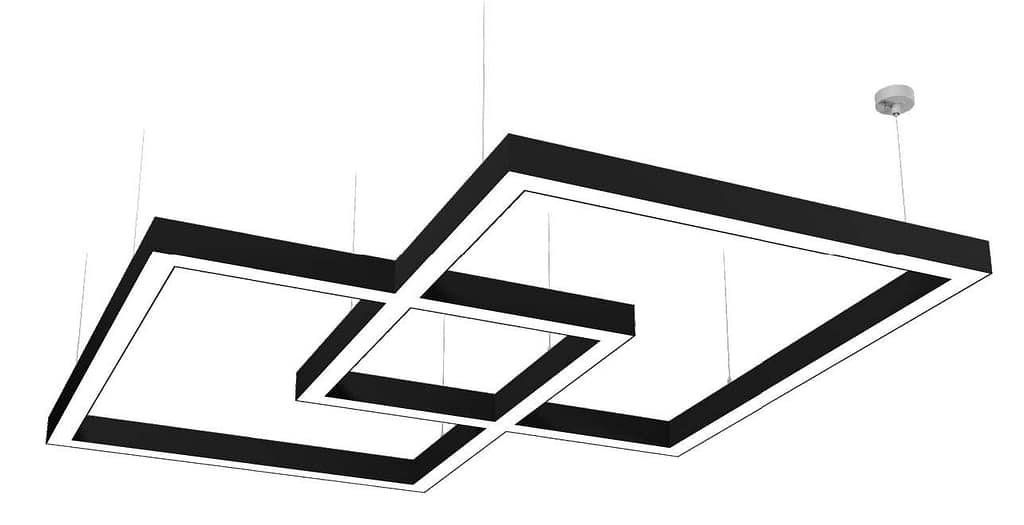 Polaris Box LED Square Linear Pendant - Synergy Creativ