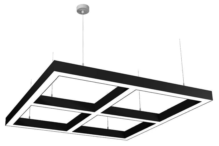 Polaris Box LED Square Linear Pendant - Synergy Creativ